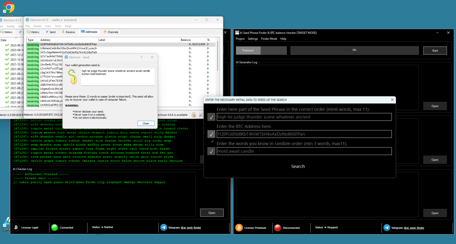 AI Seed Phrase Finder & BTC balance checker tool for Windows PC - AI ...